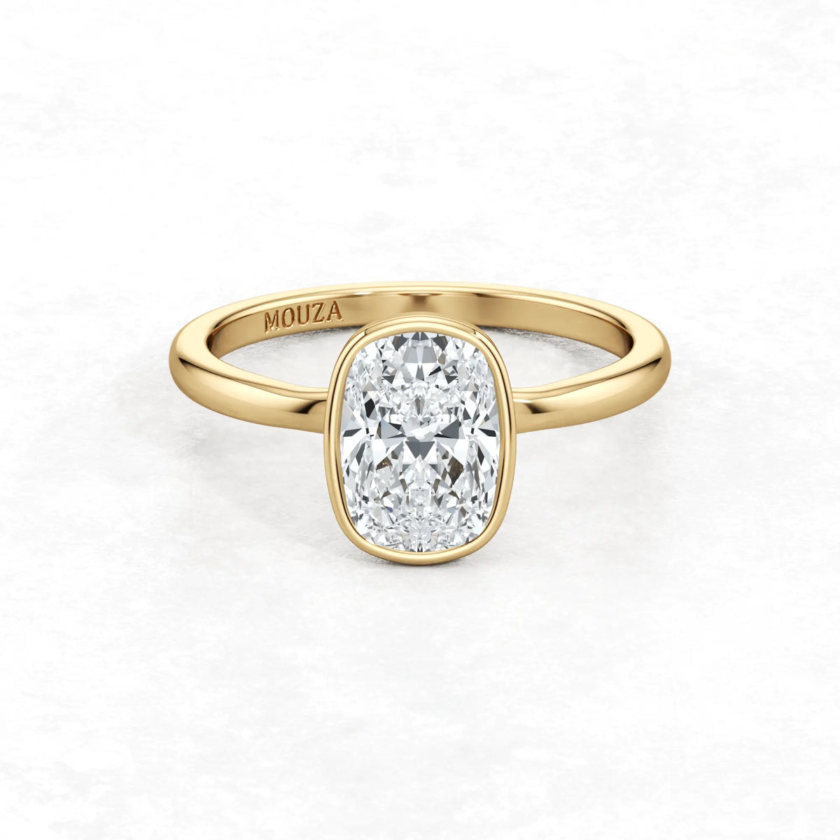 Aisling Bezel Set Diamond Engagement Ring | Mouza