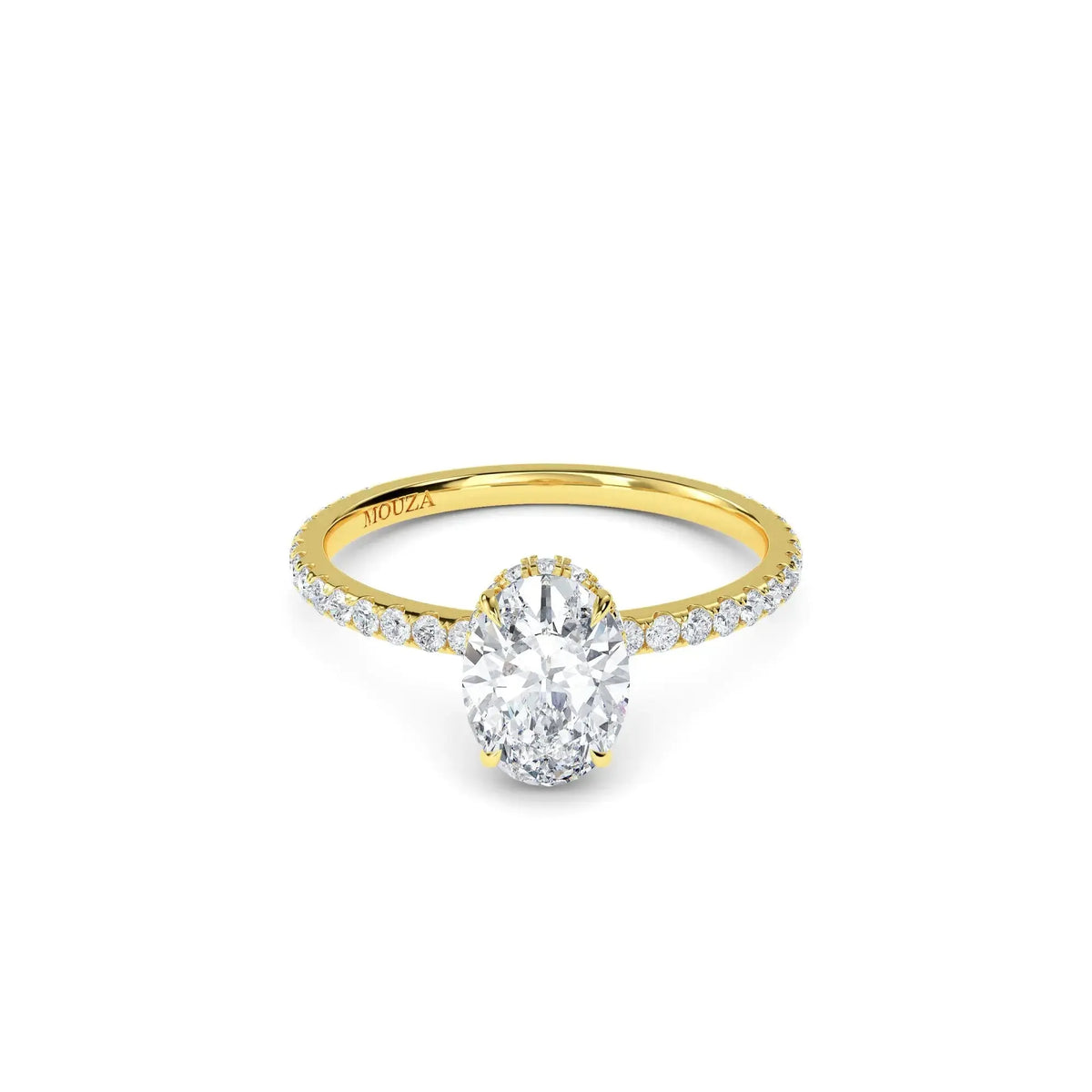 Zoe Hidden Halo Diamond Engagement Ring Hatton Garden | Mouza